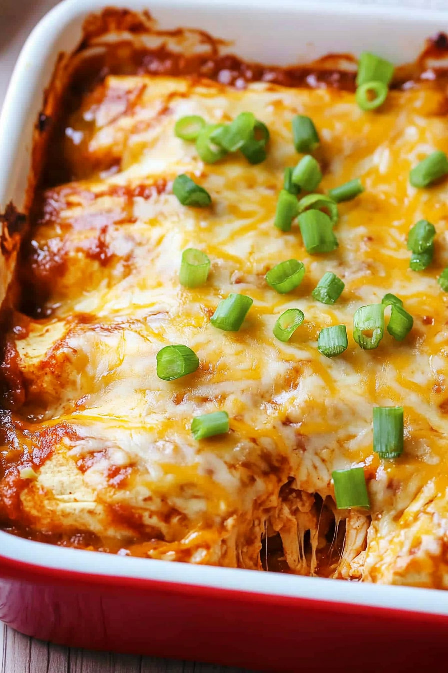 Baked Chicken Enchilada Casserole Recipe | Easy & Cheesy