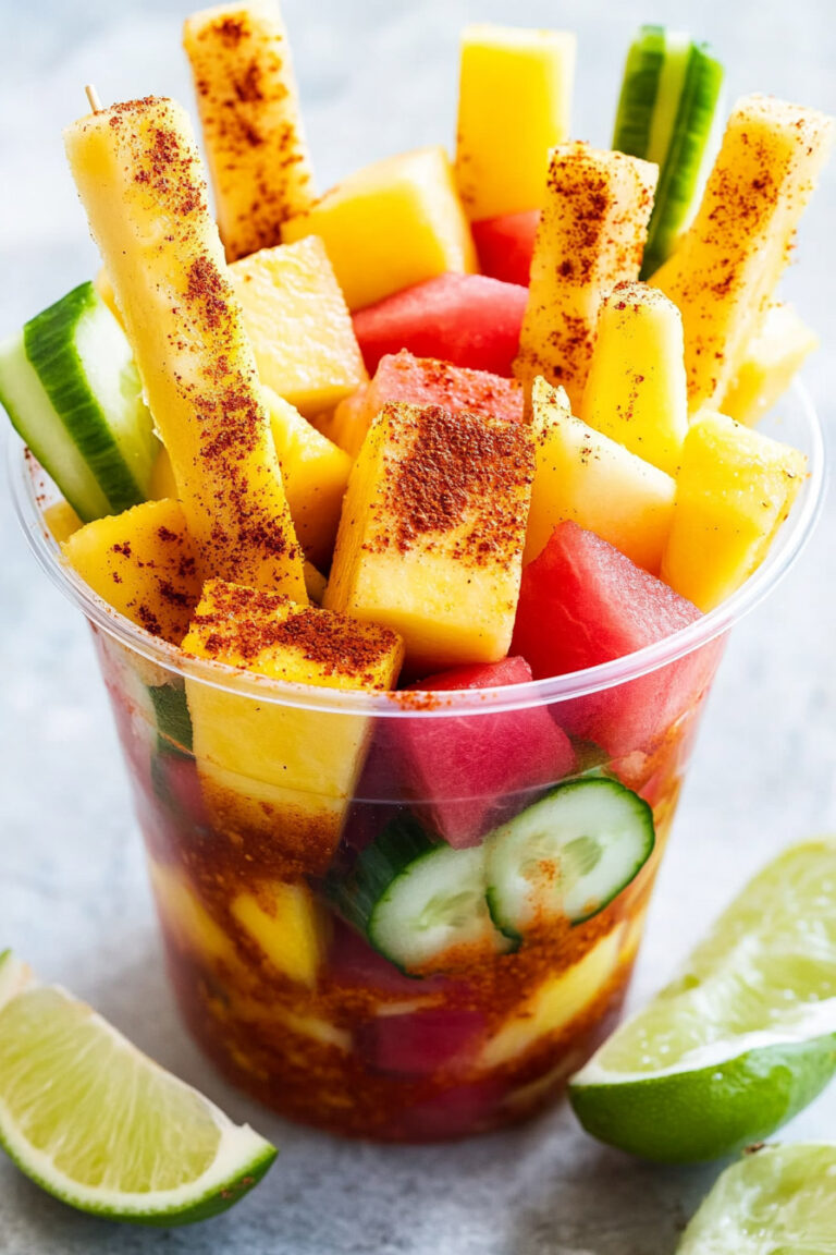 Mexican Fruit Cups Recipe | Sweet, Tangy & Spicy Snack