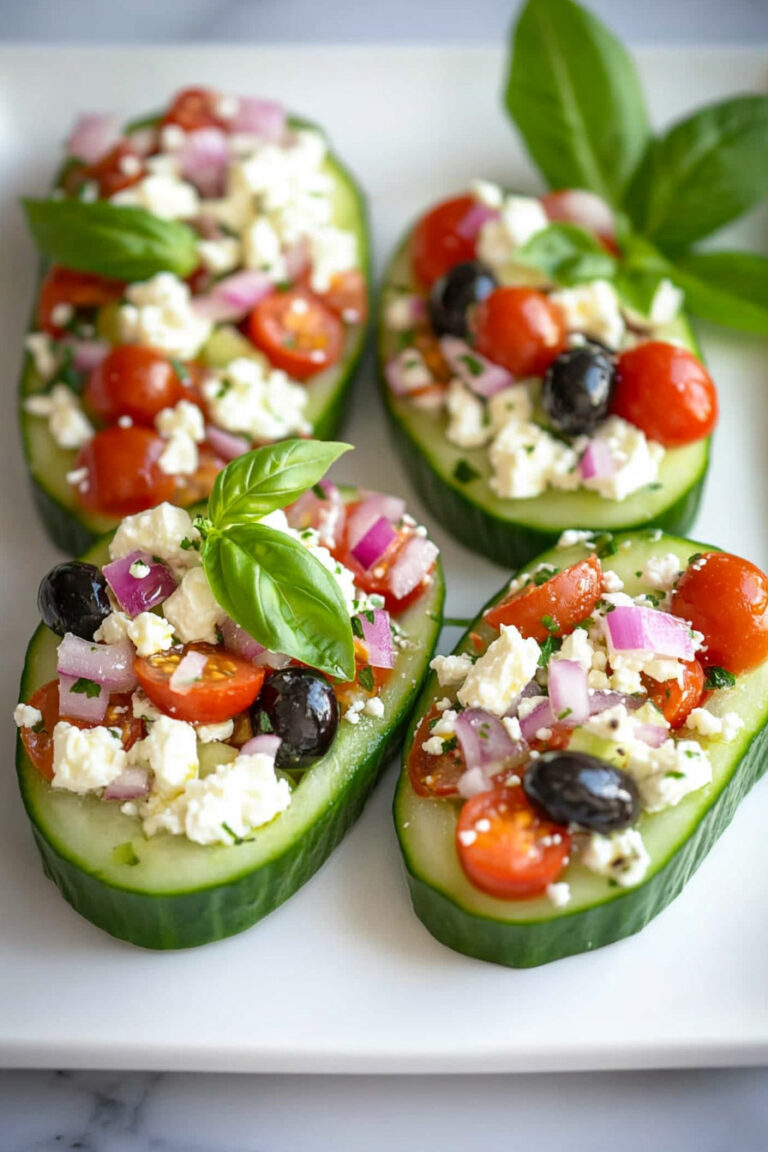 Stuffed Cucumber Bites - Fresh Mediterranean Appetizer