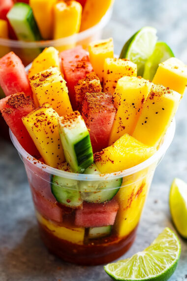 Mexican Fruit Cups Recipe | Sweet, Tangy & Spicy Snack