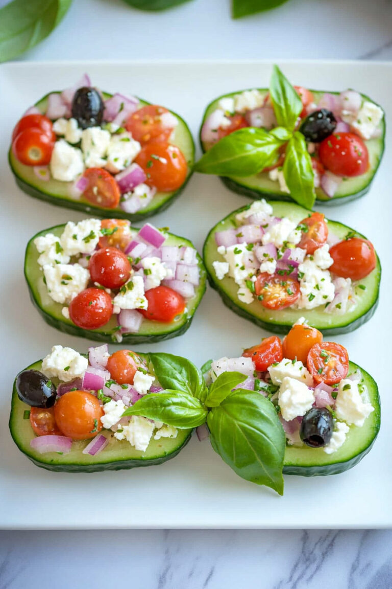Stuffed Cucumber Bites - Fresh Mediterranean Appetizer