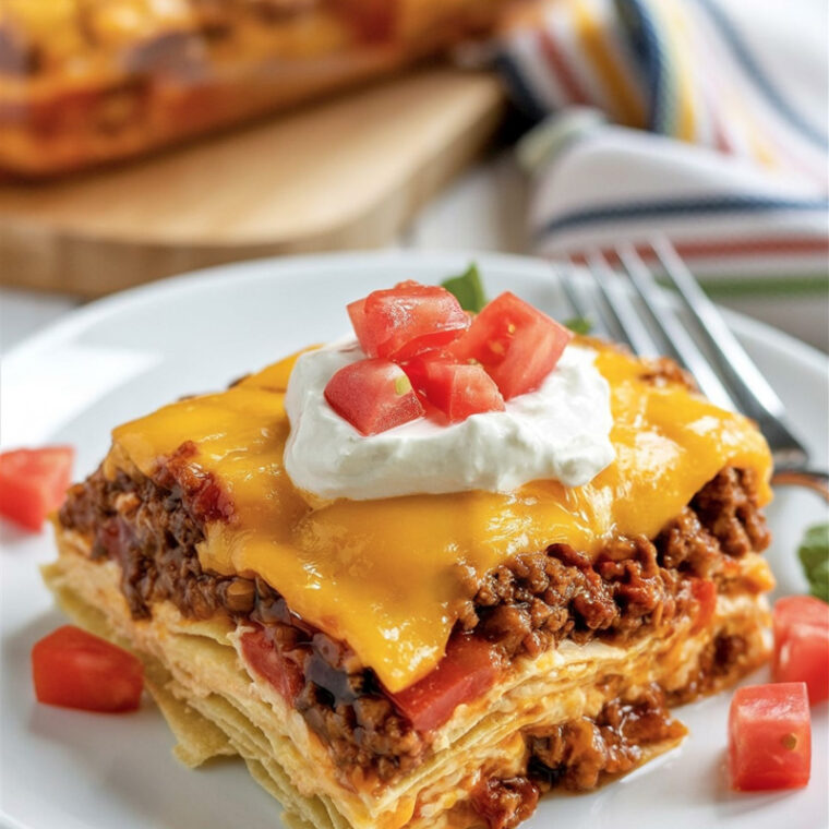 Easy Layered Taco Bake Recipe